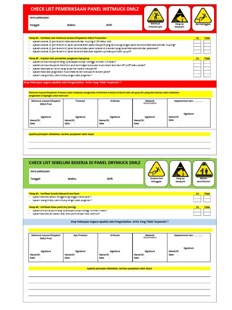 Checklist Panel 1 | PDF
