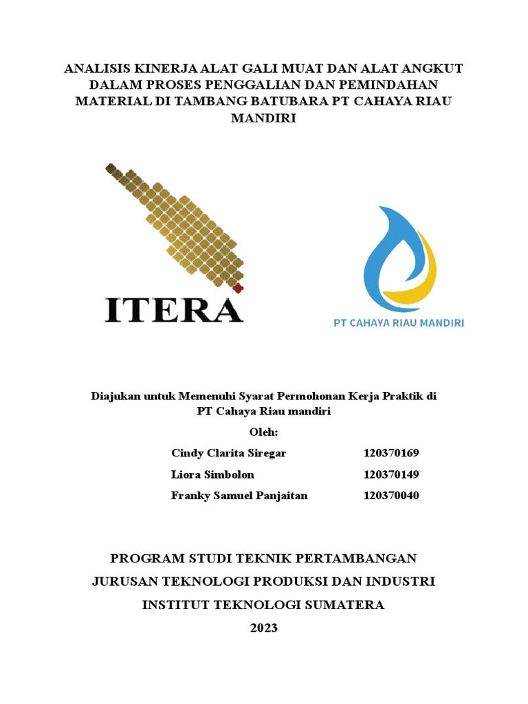 Analisis Kinerja Alat Gali Muat Dan Alat Angkut Dalam Proses Penggalian ...