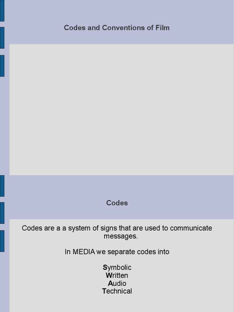 Film Codes and Conventions Slideshow | PDF