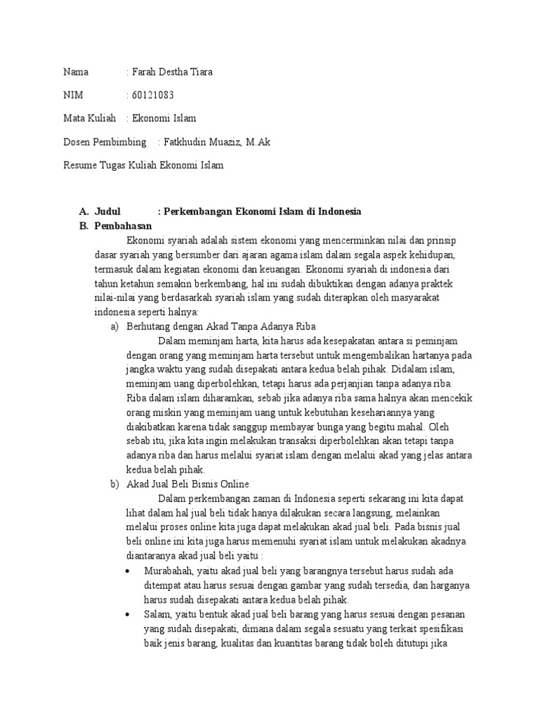 Resume Perkembangan Islam Di Indonesia | PDF