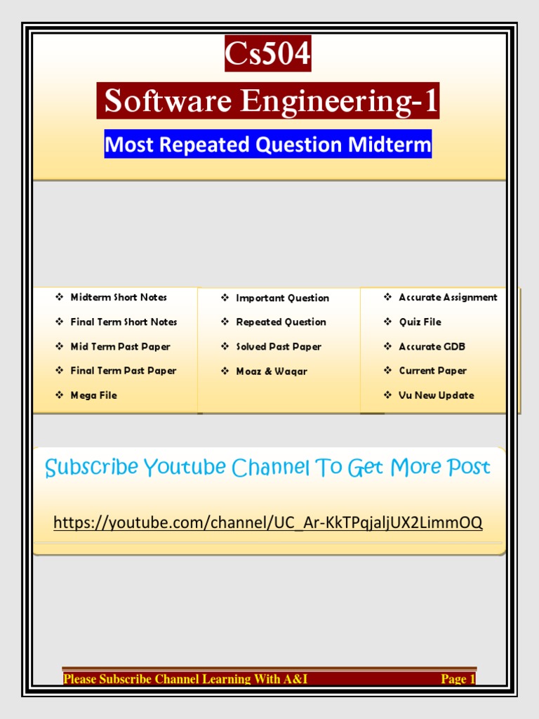Cs504 Midterm Subjective | Download Free PDF | Class (Computer ...