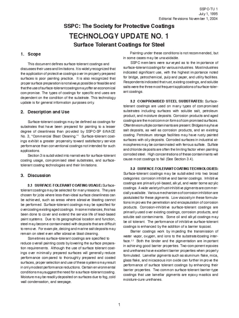 SSPC Tu 1 | PDF | Corrosion | Rust