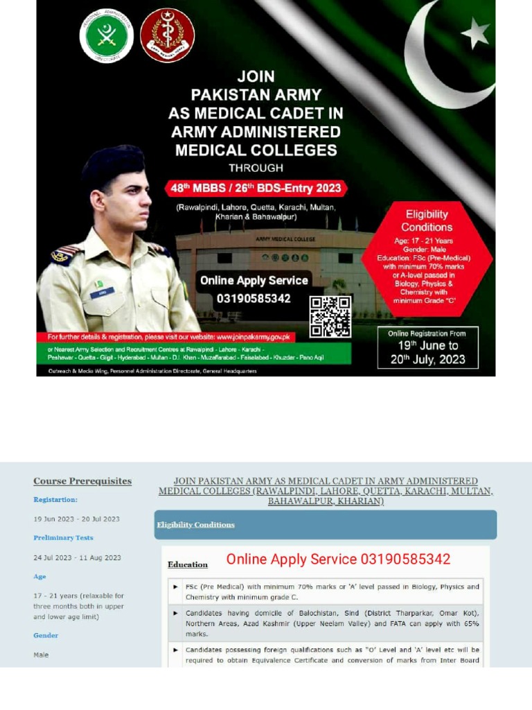 Pak Army Boys Cadet Course | PDF