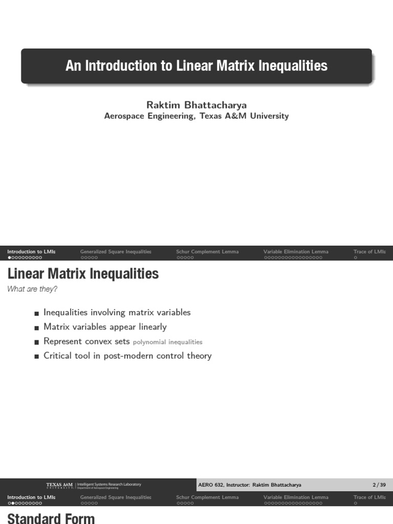 04 Intro To LMI | PDF