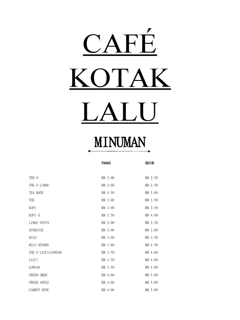 Senarai Harga Air | PDF