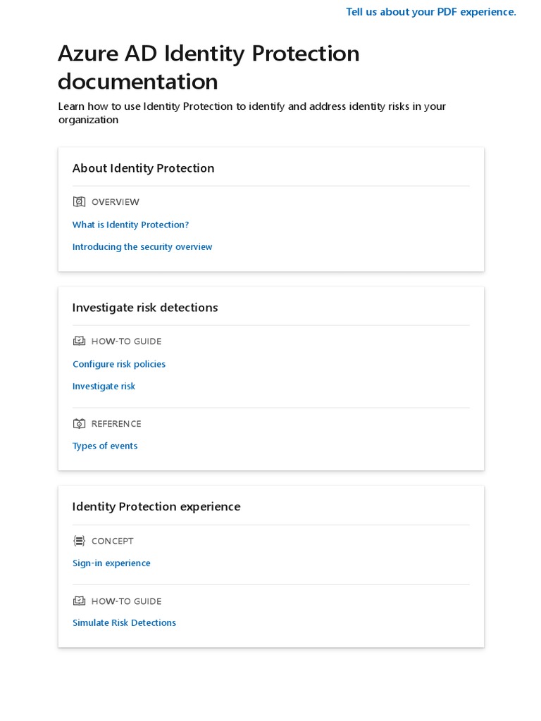 Azure Active Directory Identity Protection | PDF | Password | Active ...