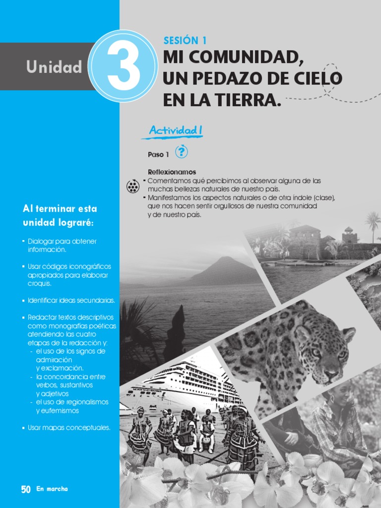 Unidad: Mi Comunidad, Un Pedazo de Cielo en La Tierra | PDF | Verbo ...