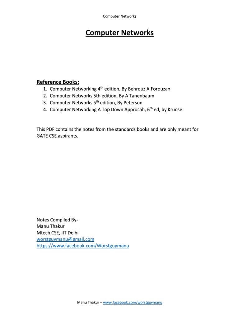 Basic Computer Networks | PDF