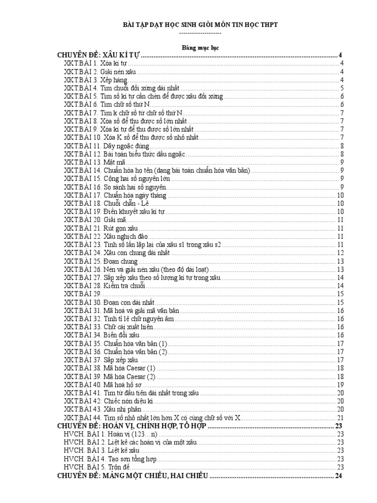 Bai Tap Day Hoc Sinh Gioi Mon Tin Hoc THPT | PDF
