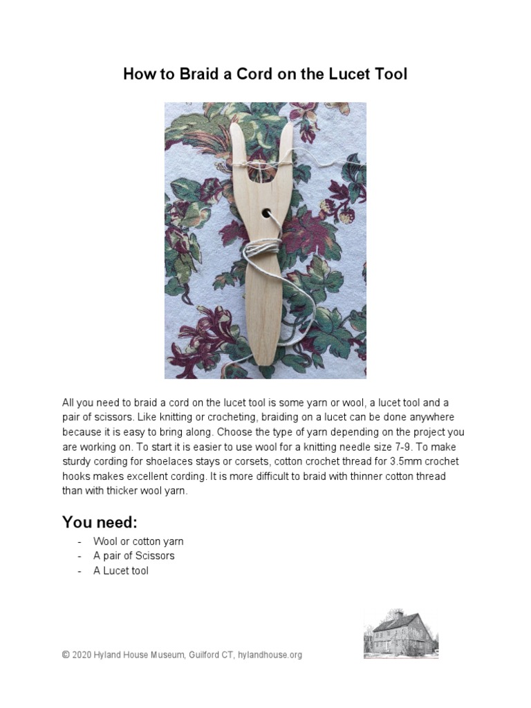 How To Braid A Cord On The Lucet Tool 1 | PDF | Crochet | Knitting