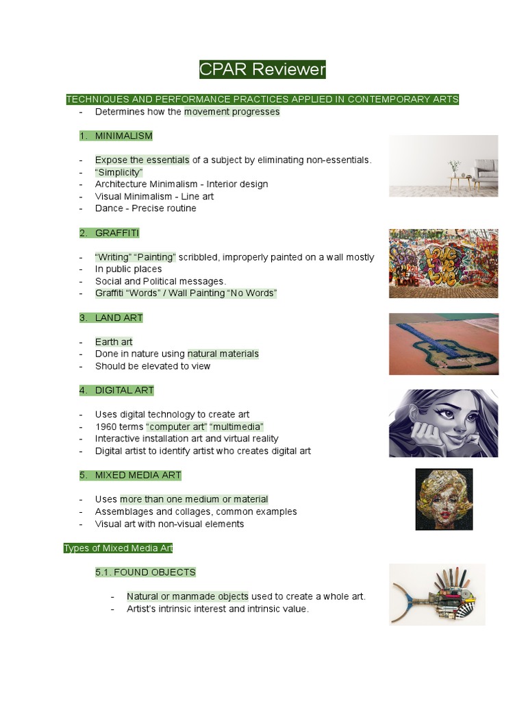 CPAR Reviewer | Download Free PDF | Paintings | Textiles