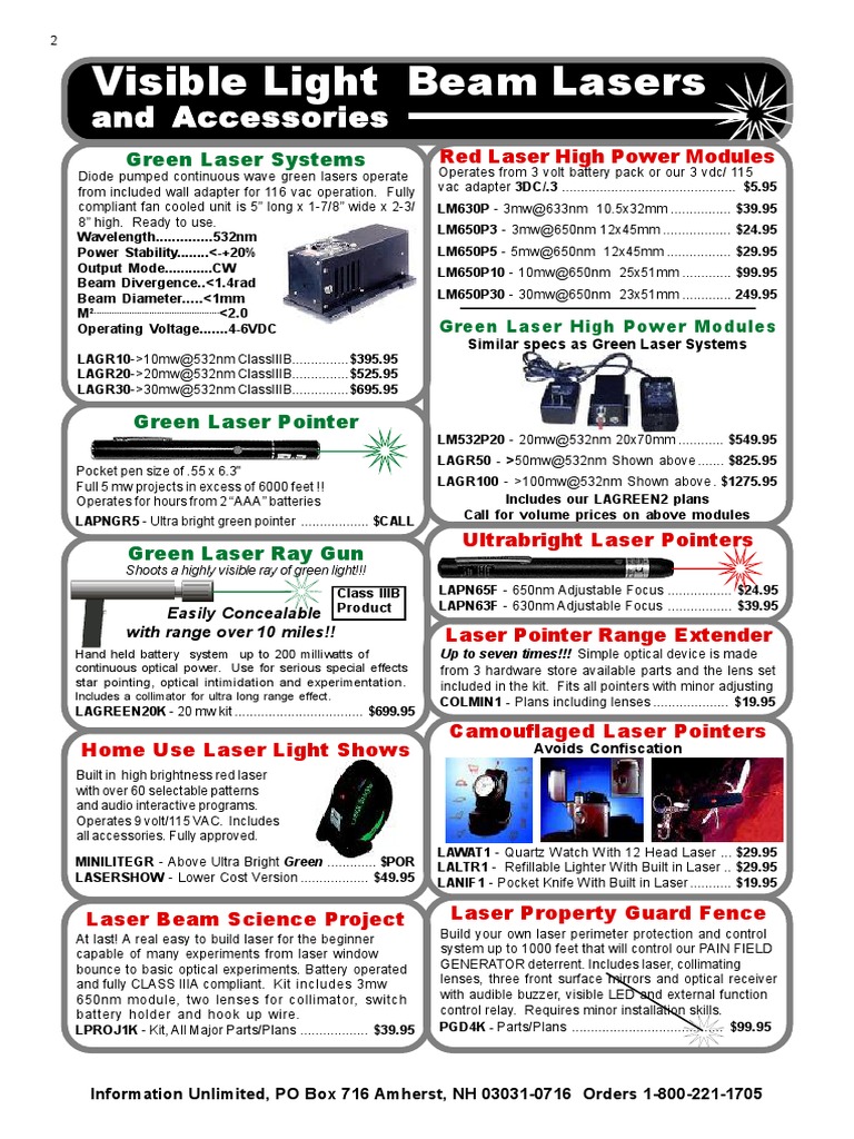 Web Catalog 2003 | PDF | Laser | High Voltage