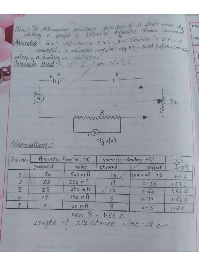 Physics Practical File 2023-2024 | PDF
