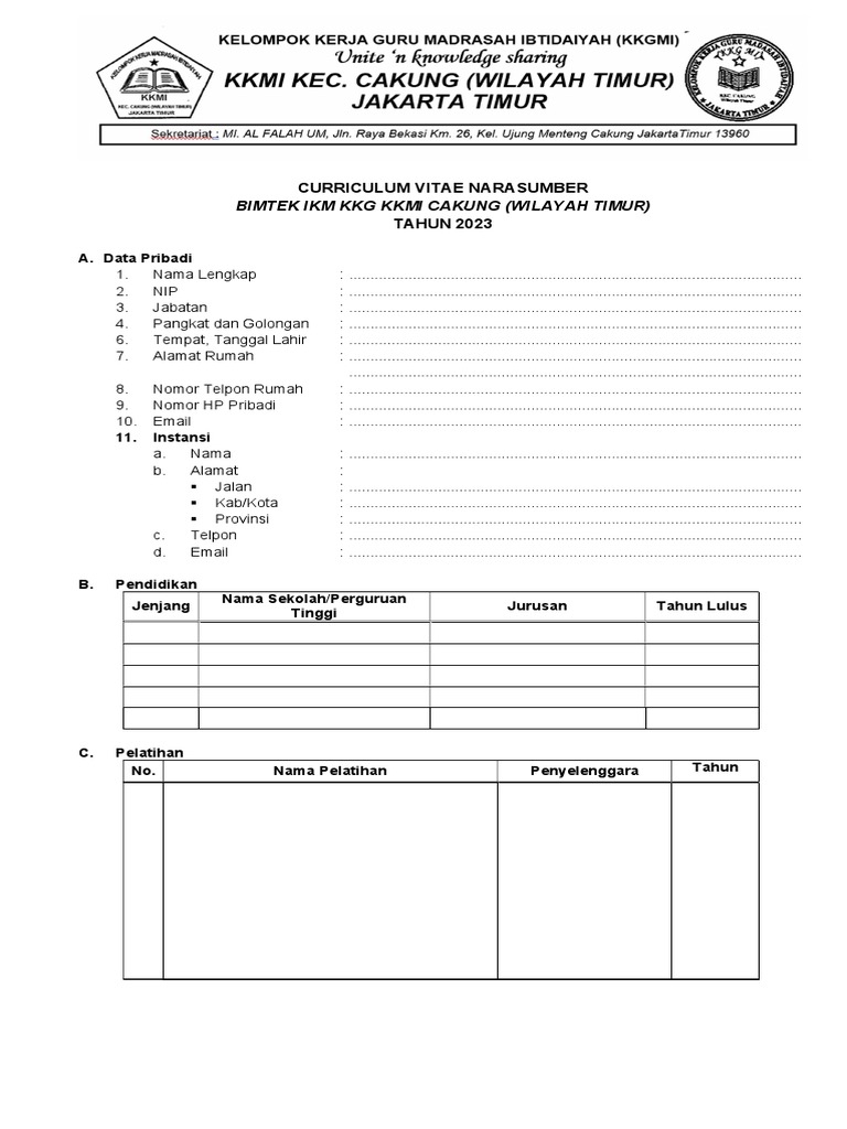 CV Narsum KKMI CWT | PDF