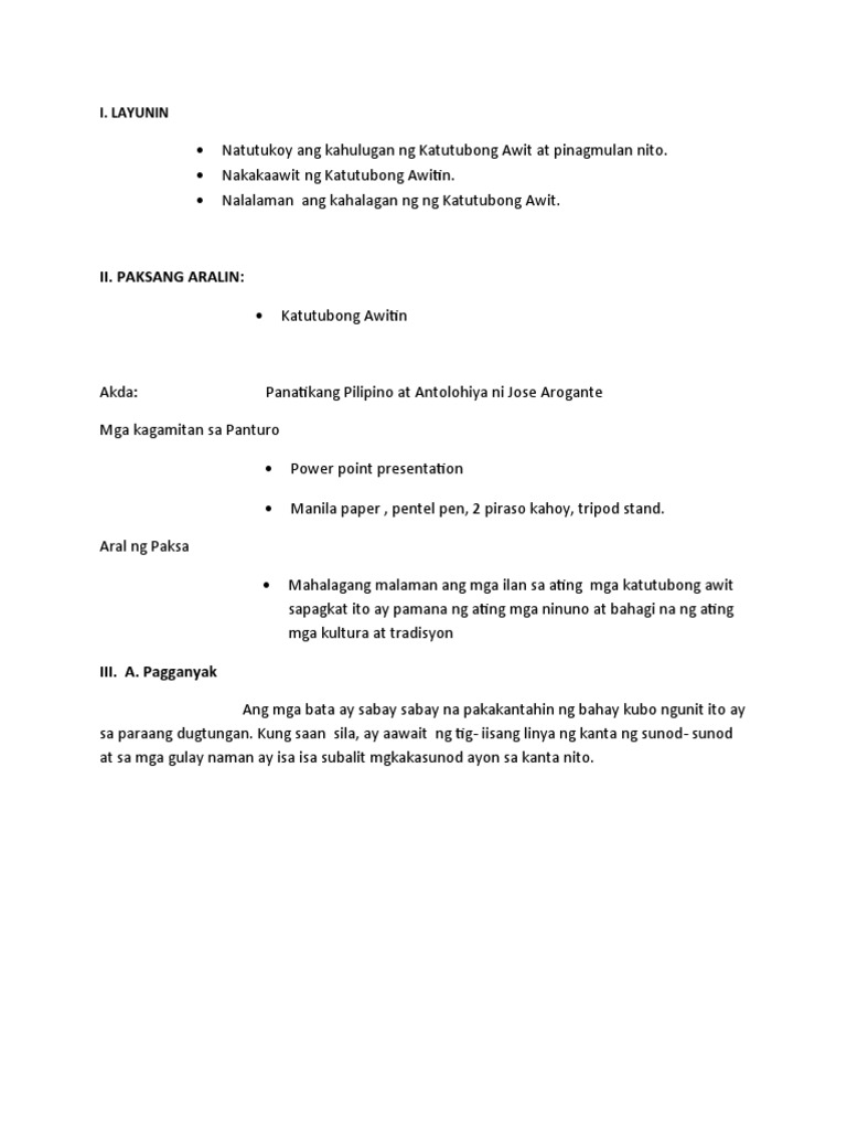 Filipino Demo Awit PDF