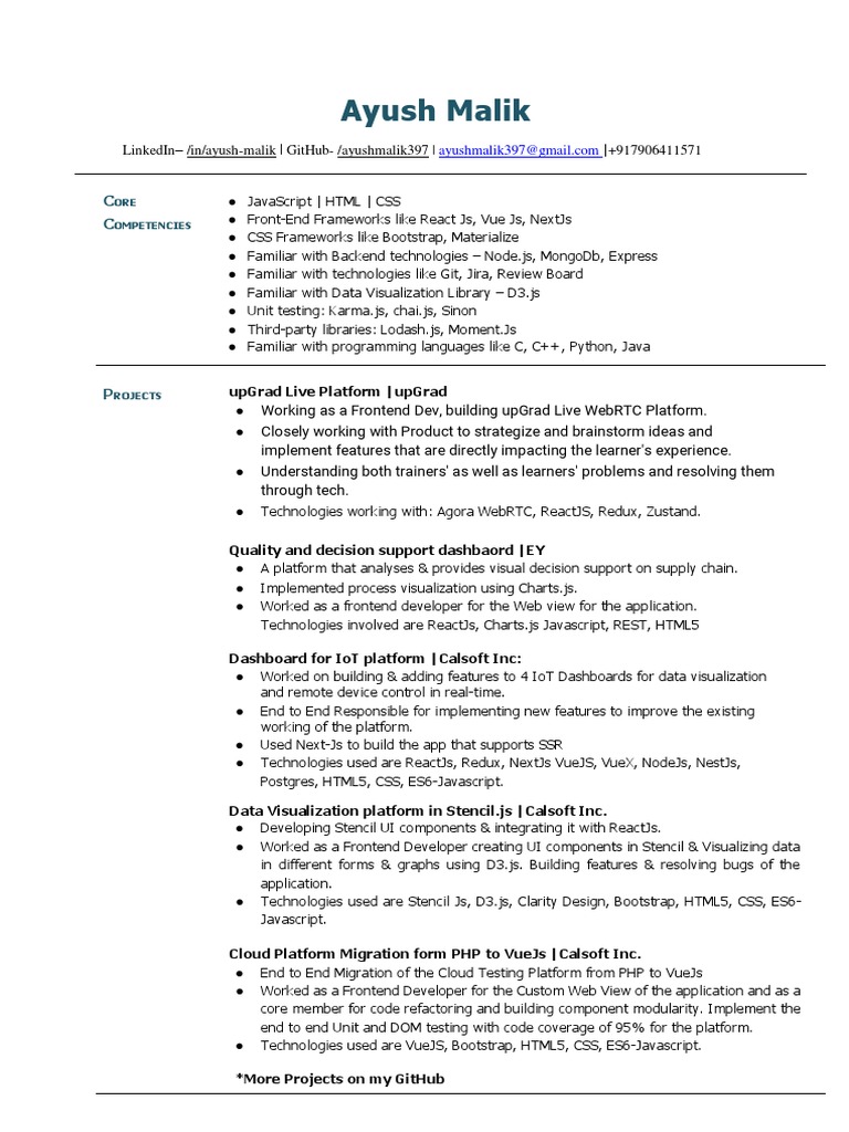 Ayush Malik Resume 2 - 10 | PDF | Bootstrap (Front End Framework) | Computing
