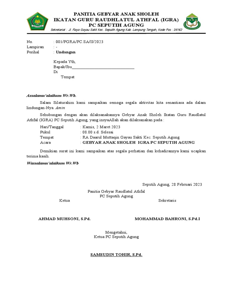Undangan Gebyar | PDF Undangan Gebyar | PDF