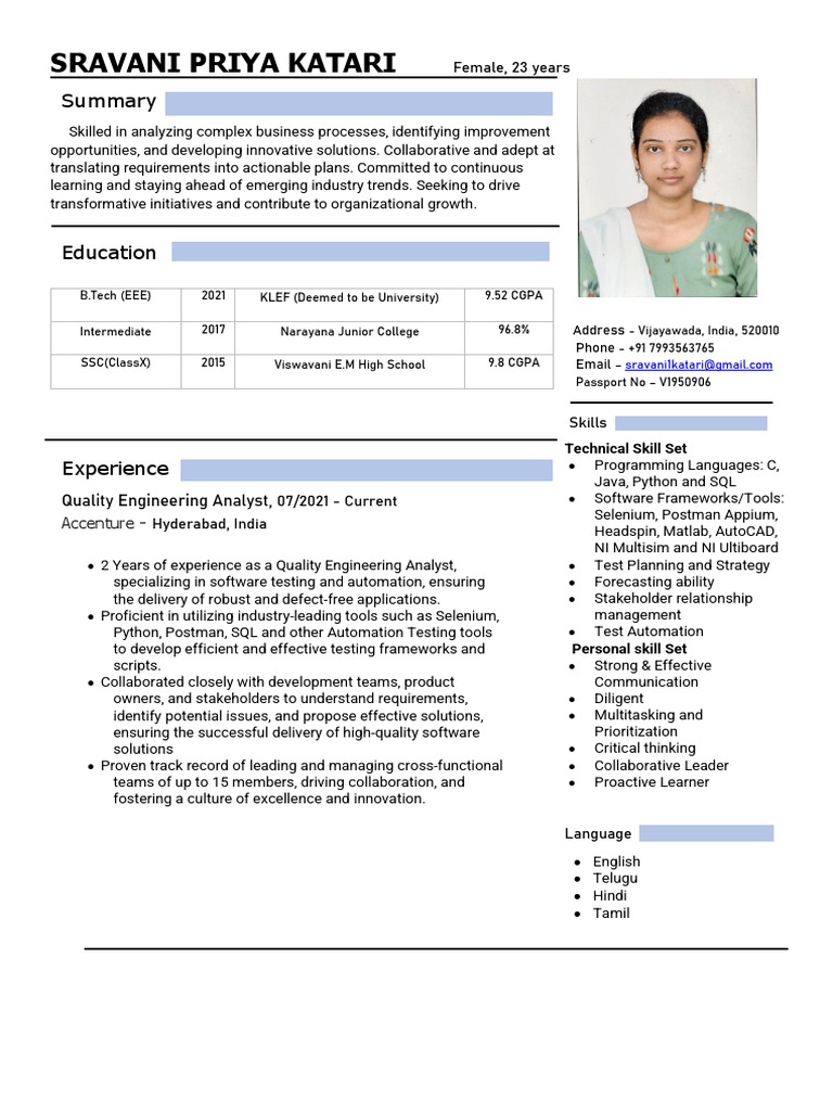 RESUME 1688728126781 Priya - Resume | PDF | Selenium (Software) | Systems Engineering