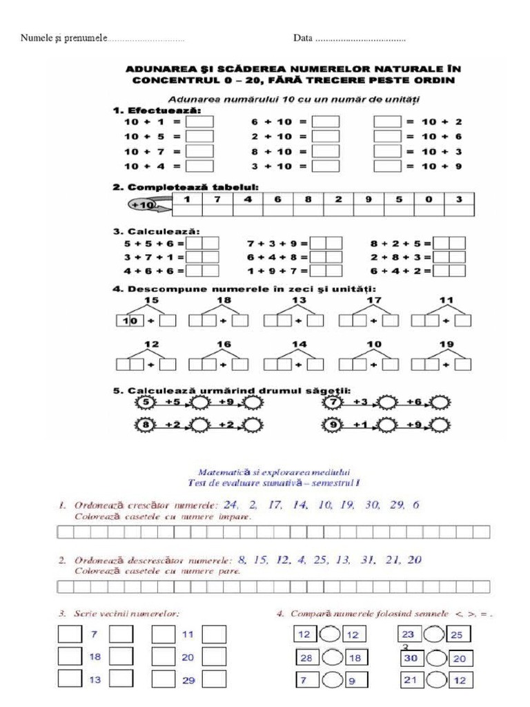 Adunare Si Scadere | PDF