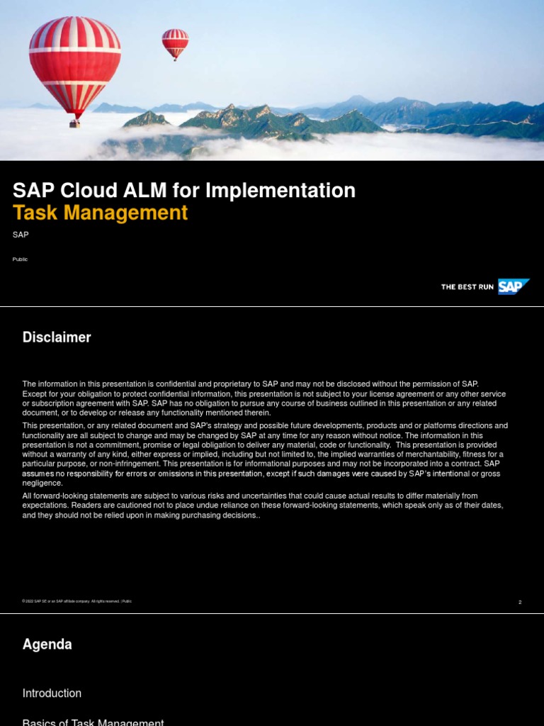 SAP Cloud ALM For Implementation - Tasks Management | PDF | Cloud Computing | Computing