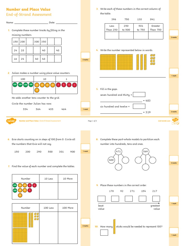 End-of-Strand Assessment | PDF | Numbers | Mathematics