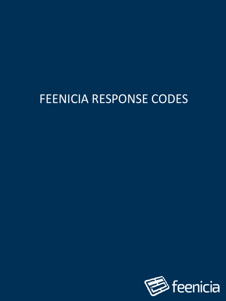 Feenicia Response Codes - 2.5 | PDF | Emv | Personal Identification Number