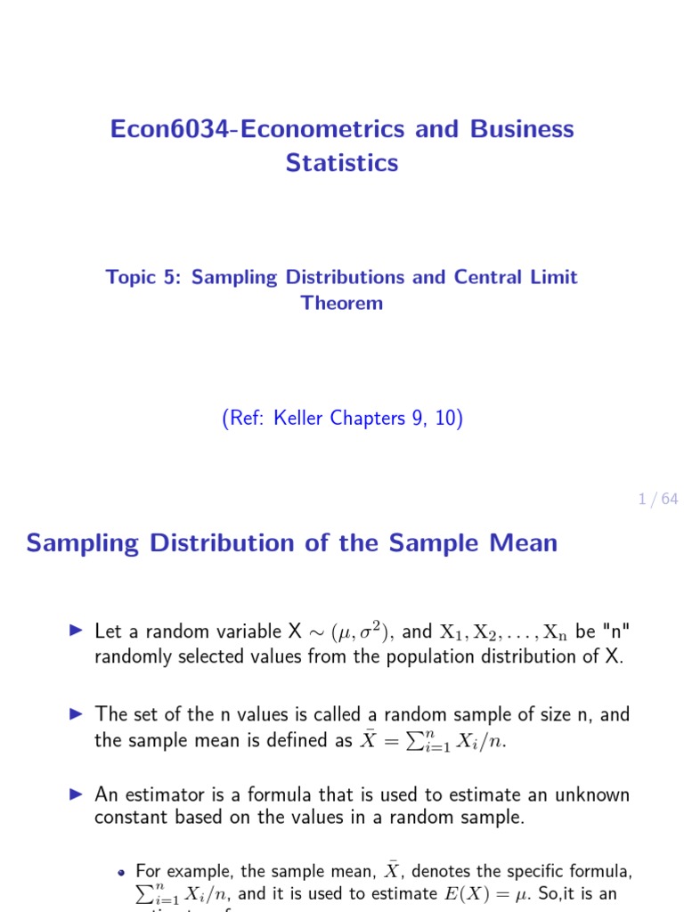 Lec 5 Pdf Bias Of An Estimator Estimator