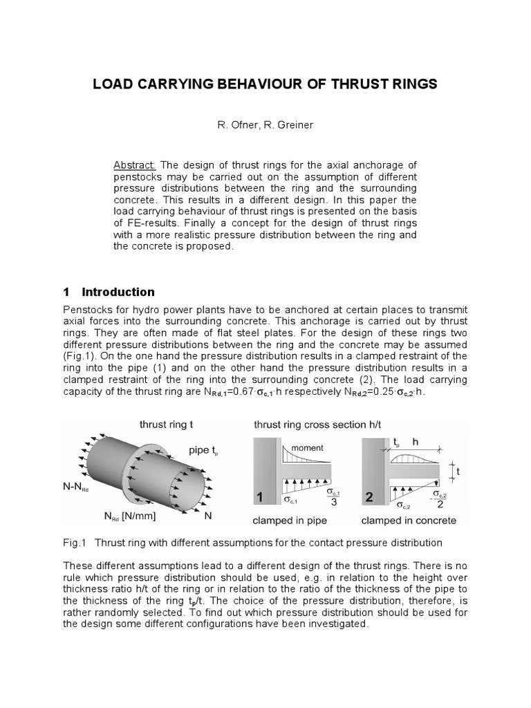 Thrust Ring - Paper | PDF | Stress (Mechanics) | Strength Of Materials