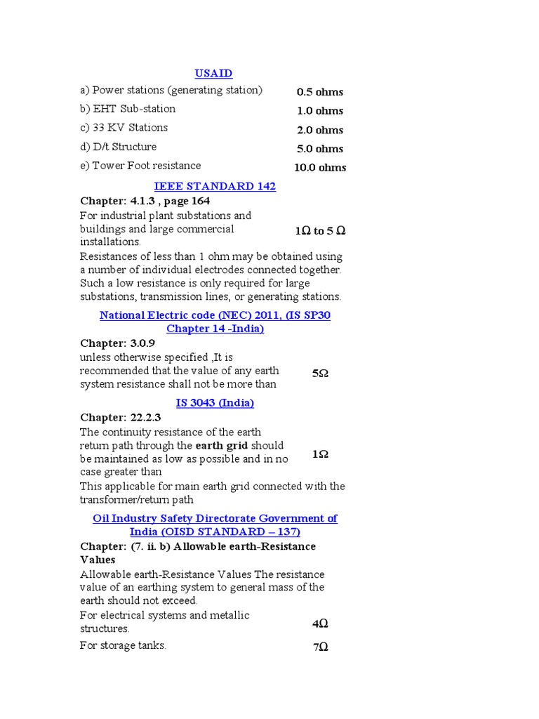 Earth Resistance Value | Download Free PDF | Electrical Substation ...