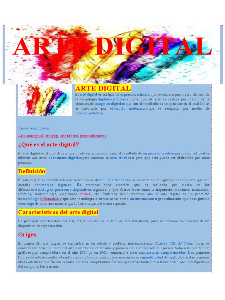 Arte Digital | PDF | Arte interactivo | Informática