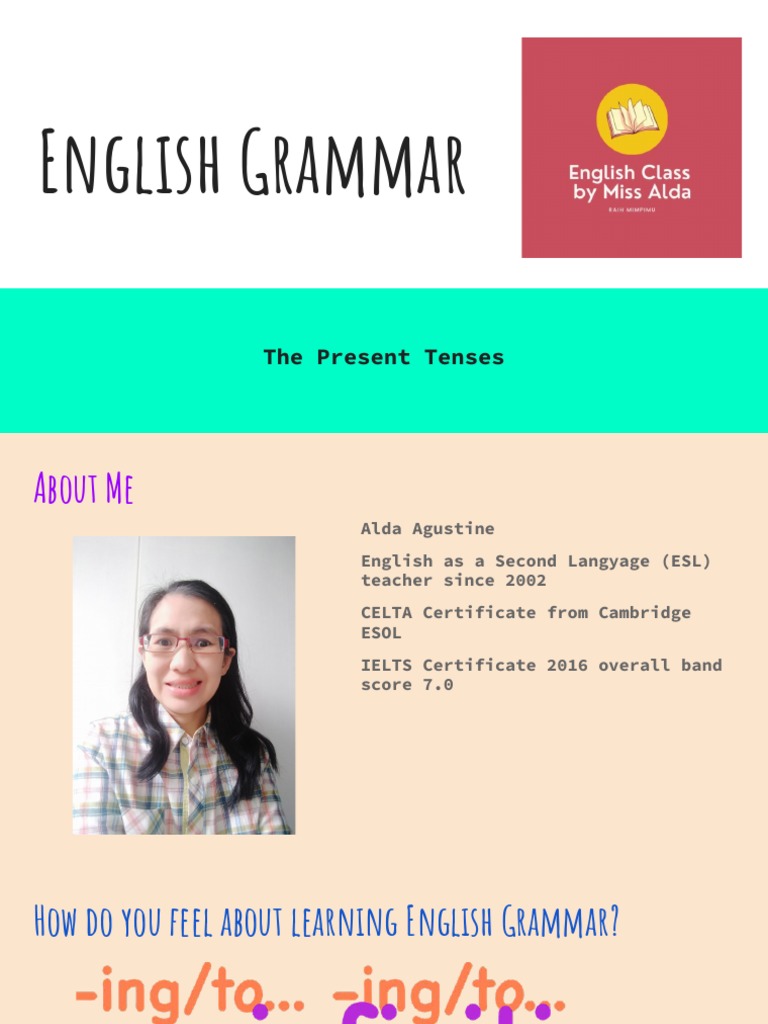 Understanding Present Tenses in English | PDF | English As A Second Or ...