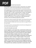 Pyramids of Giza Quiz: True or False? | PDF | Science & Mathematics