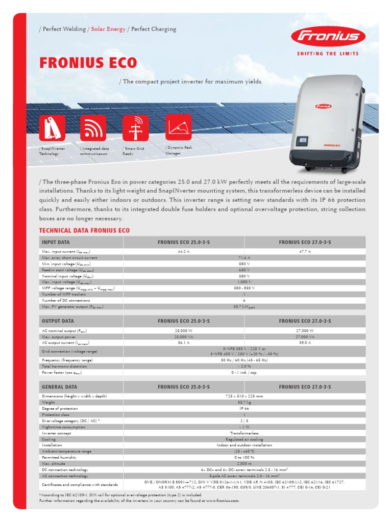 Fronius Eco en | PDF | Electricity | Electrical Engineering