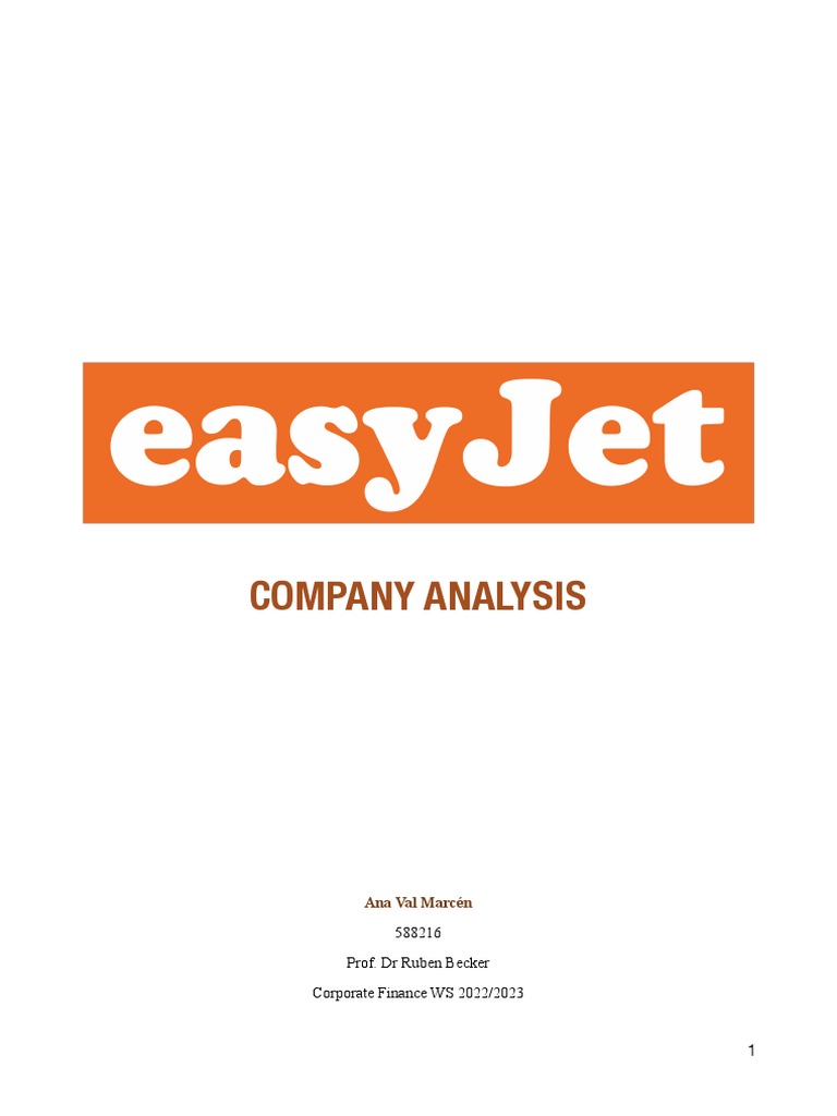 EasyJet Company Analysis | PDF | Cost Of Capital | Debt