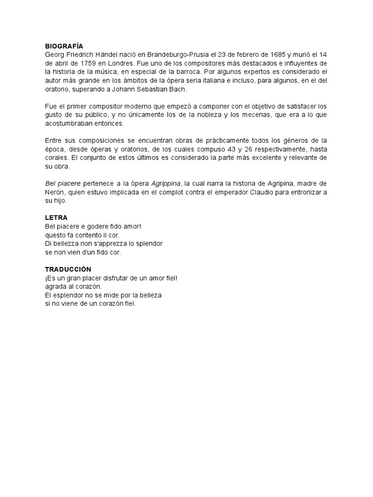 Bel Piacere Handel | PDF