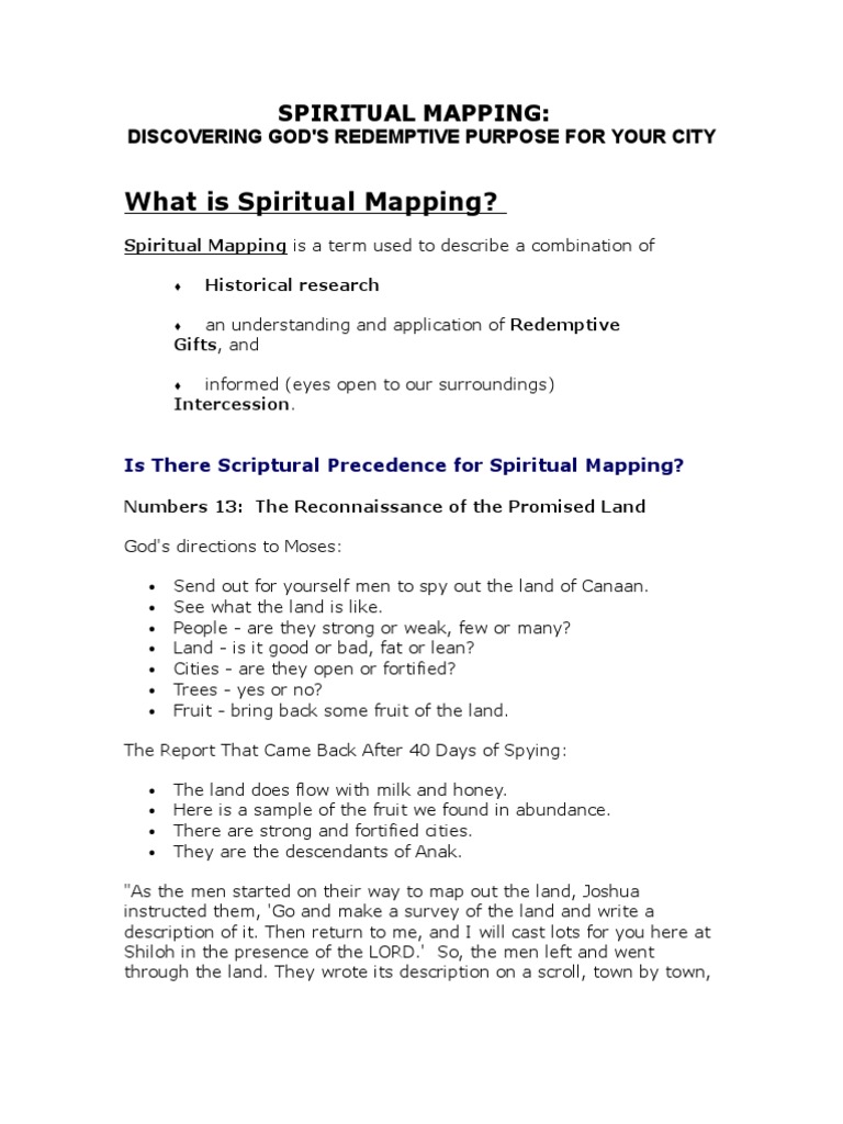 About Spiritual Mapping | Joshua | Paul The Apostle