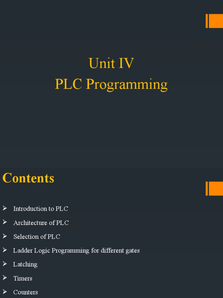 Unit IV PLC Programming | Download Free PDF | Programmable Logic ... Unit IV PLC Programming | Download Free PDF | Programmable Logic ...