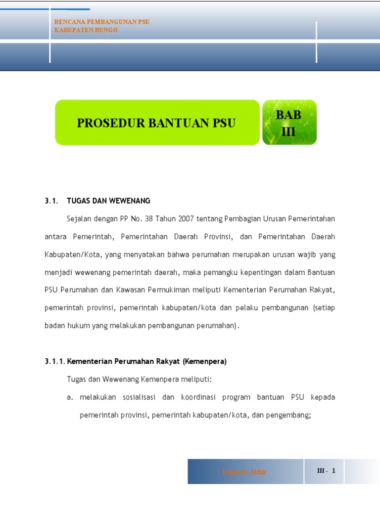 BAB 3 Prosedur Psu | PDF