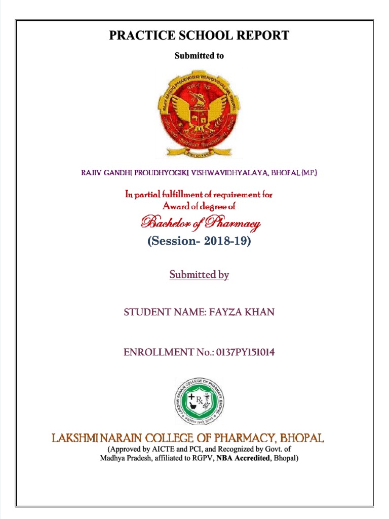 PDF Hospital Training Report Compress | PDF | Pharmacy | Medical ...