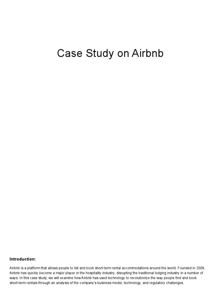 Airbnb - Case Study | PDF