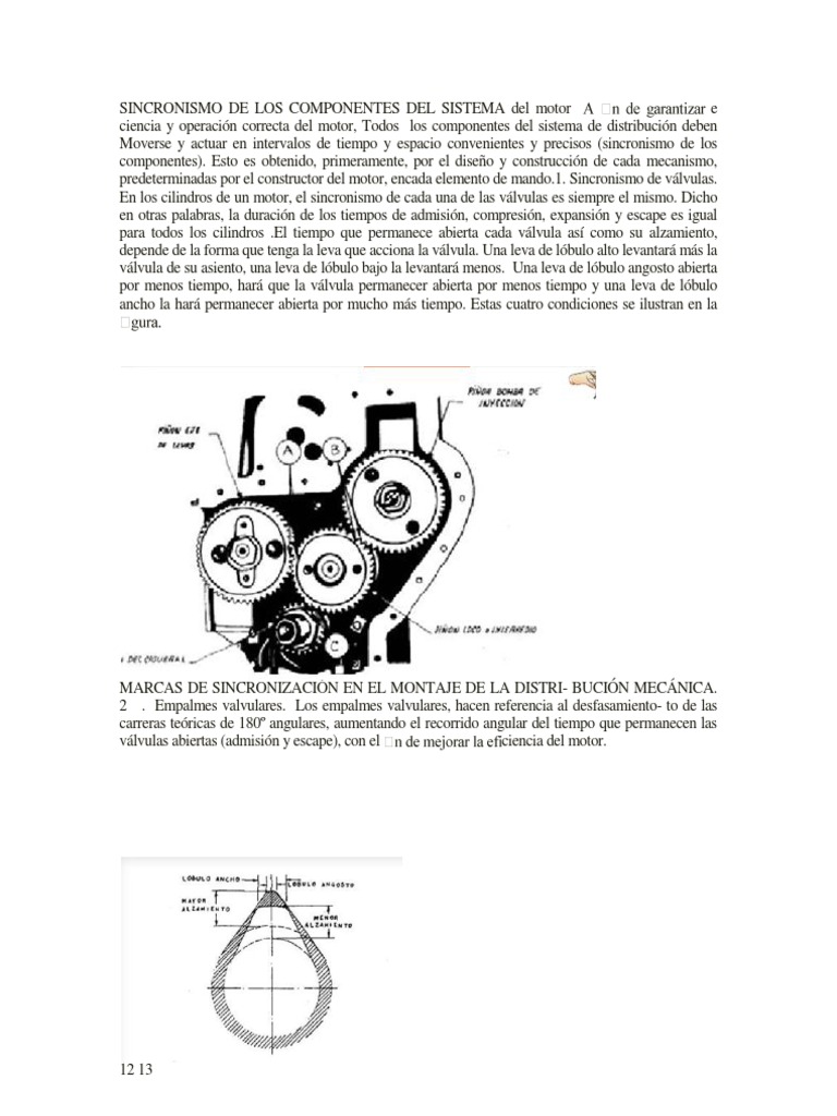Sincronización de Motores: Guía Técnica | PDF | Engranaje | Transmisión ...