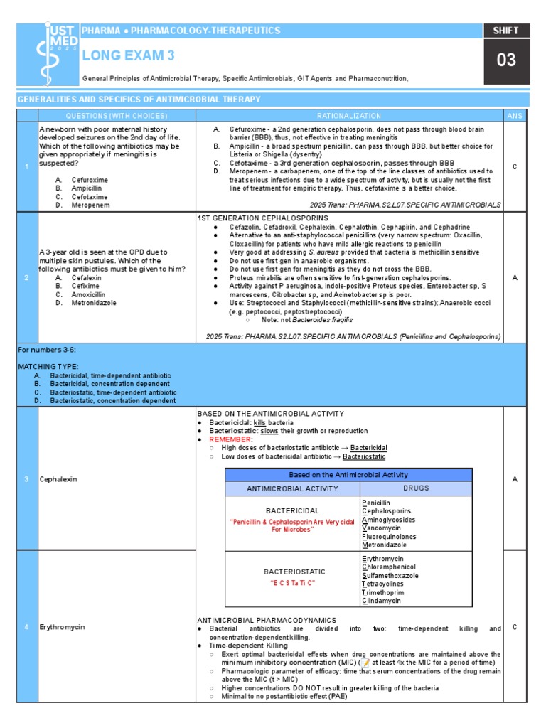 Pharma S03 SBR01 Le1 | PDF | Beta Lactamase | Diseases And Disorders