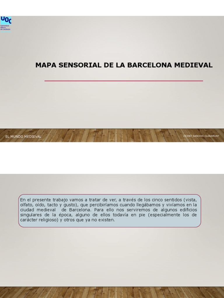 Mapa Sensorial de La Barcelona Medieval | PDF | Edades medias
