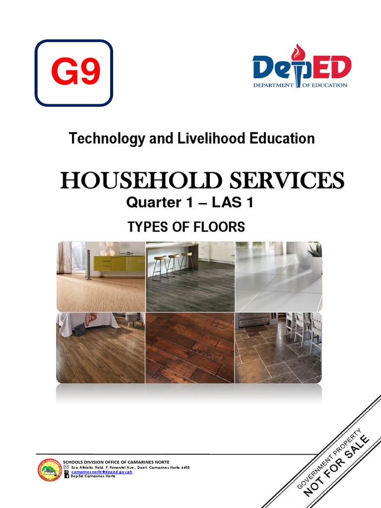 G9-Q1-Household Services-Las 1 | PDF | Flooring | Building Engineering