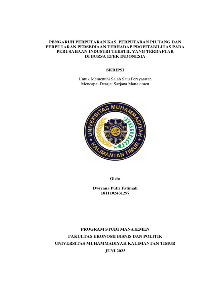 Pengaruh Perputaran Kas dan Piutang | PDF