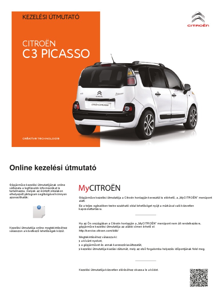 Citroen C3 Picasso - Kezelési Útmutató | PDF