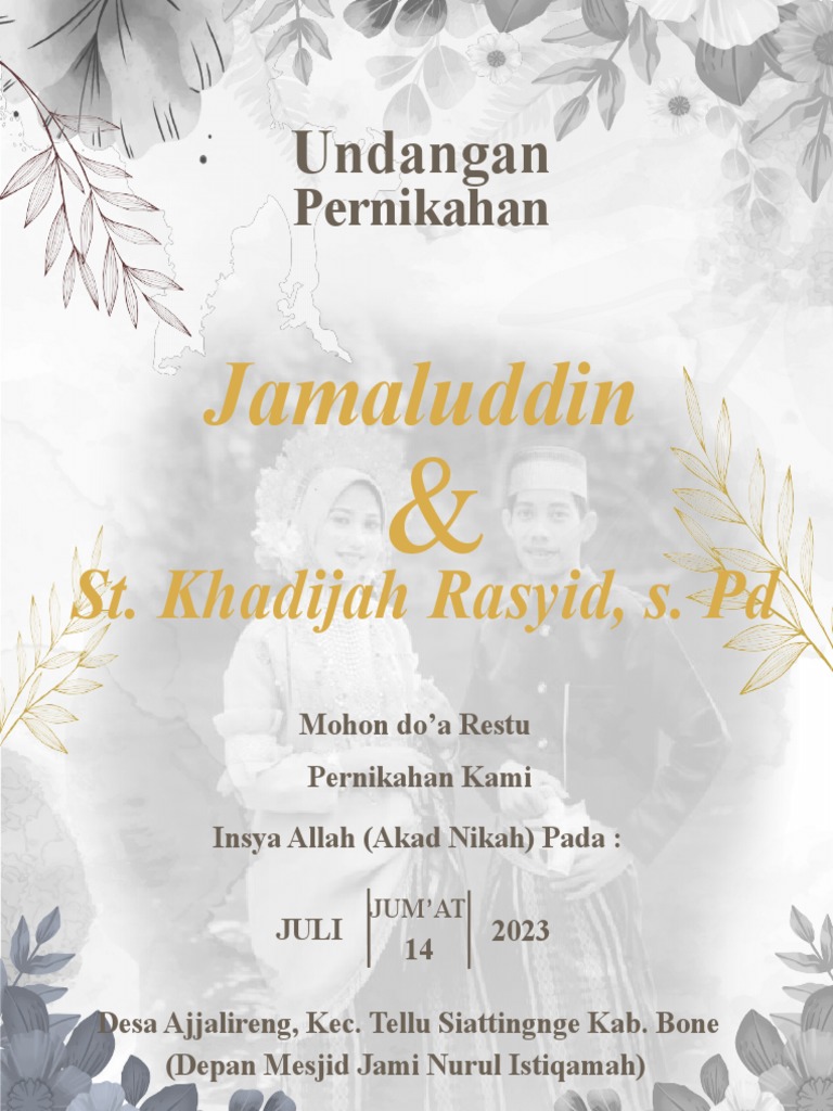 Template Undangan Nikah PPT Bunga Elegan | PDF