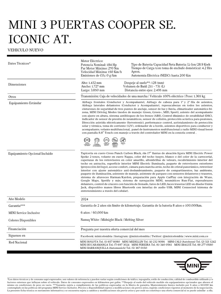 MINI 3P Cooper SE Iconic - 2024 or - Pdf.asset.1678129523666 | PDF ...