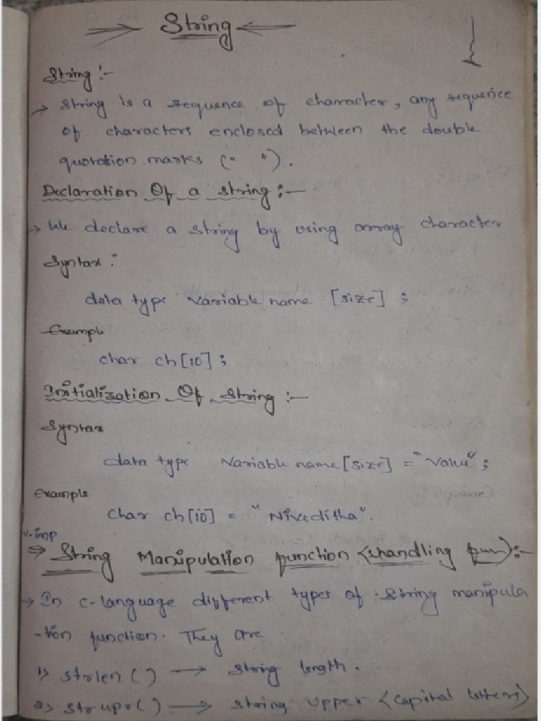 Strings Unit 3 | PDF