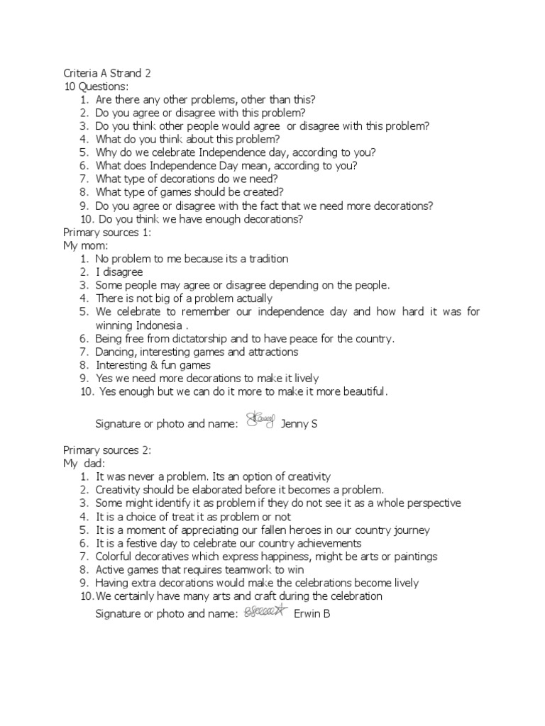 Criteria A Strand 2 | PDF | Creativity